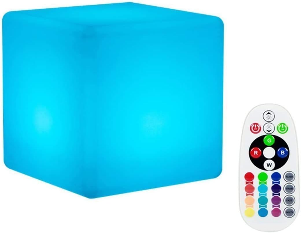 Playlearn PACK OF 4 Colour Changing LED Mood Cubes Night Lamp Glow Gift ...