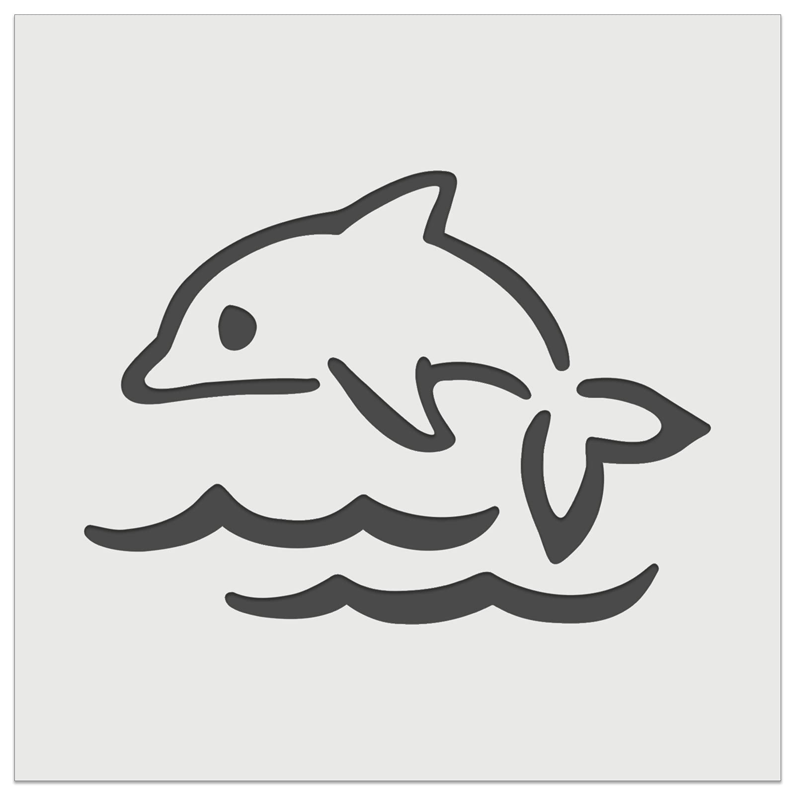 Jumping Dolphin Stencil