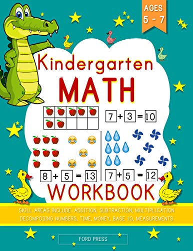 Kindergarten Math Workbook: Kindergarten and 1st Grade Workbook Age 5 ...
