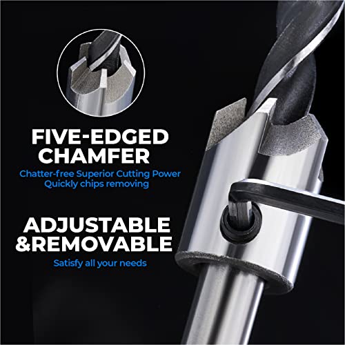 Snapklik.com : Amoolo Countersink Drill Bits Set 7Pcs, Counter Sink ...