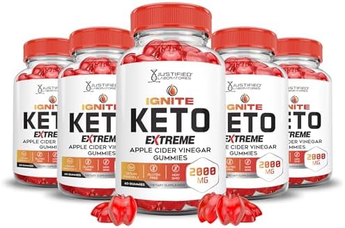 Amazon.com: (5 Pack) Ignite Keto ACV Gummies Extreme 2000MG Advanced ...