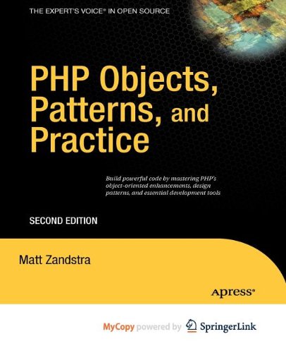 Php Objects Patterns And Practice Zandstra Matt 9781430217015 6714