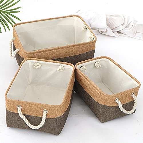 Kuber Industries 3 Piece Foldable Storage Basket With Handle|3 ...