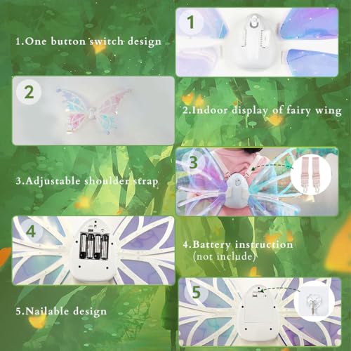 Gugxiom Electrical Butterfly Wings Moving Wings, Butterfly Wings ...