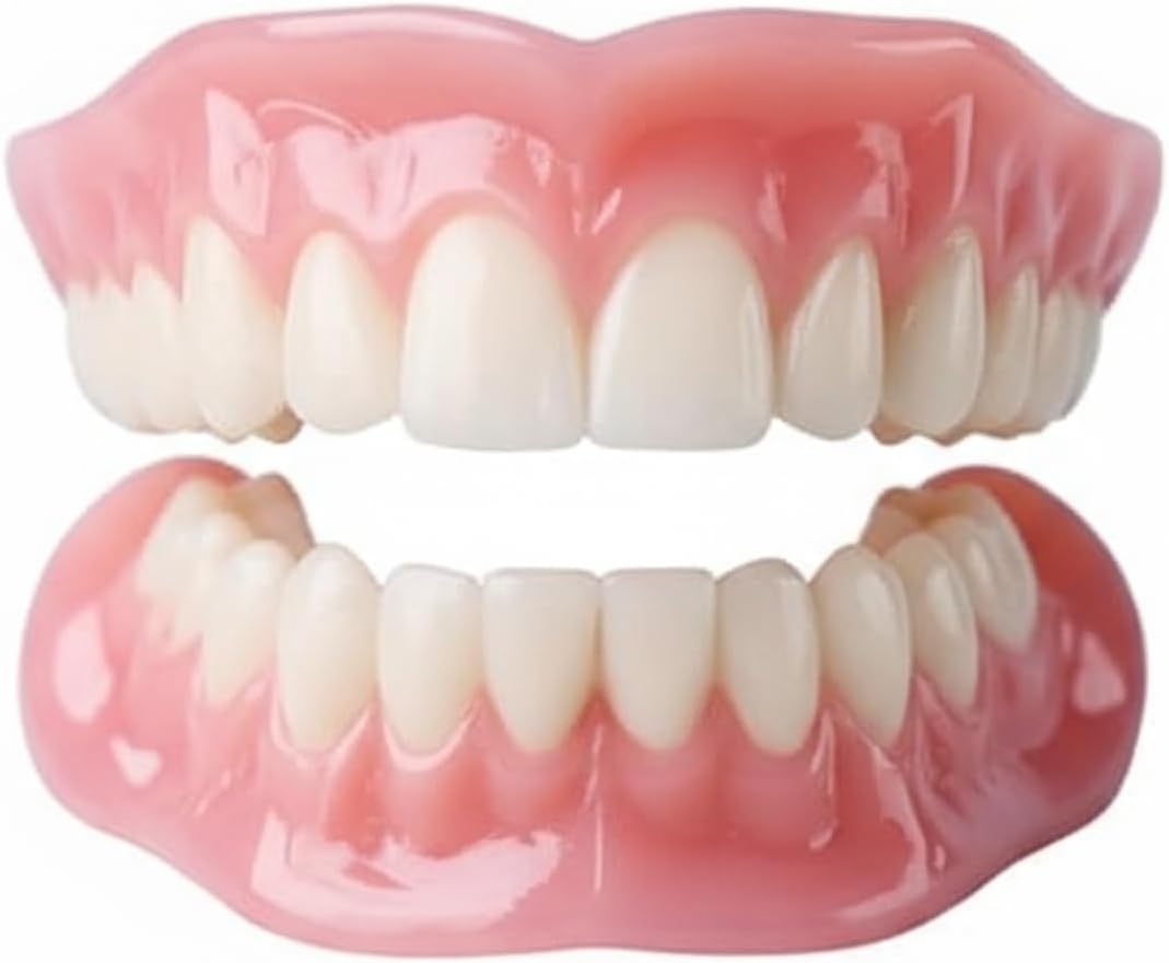 Full Dentures Set, Silicone False Teeth for Missing Teeth, Soft ...