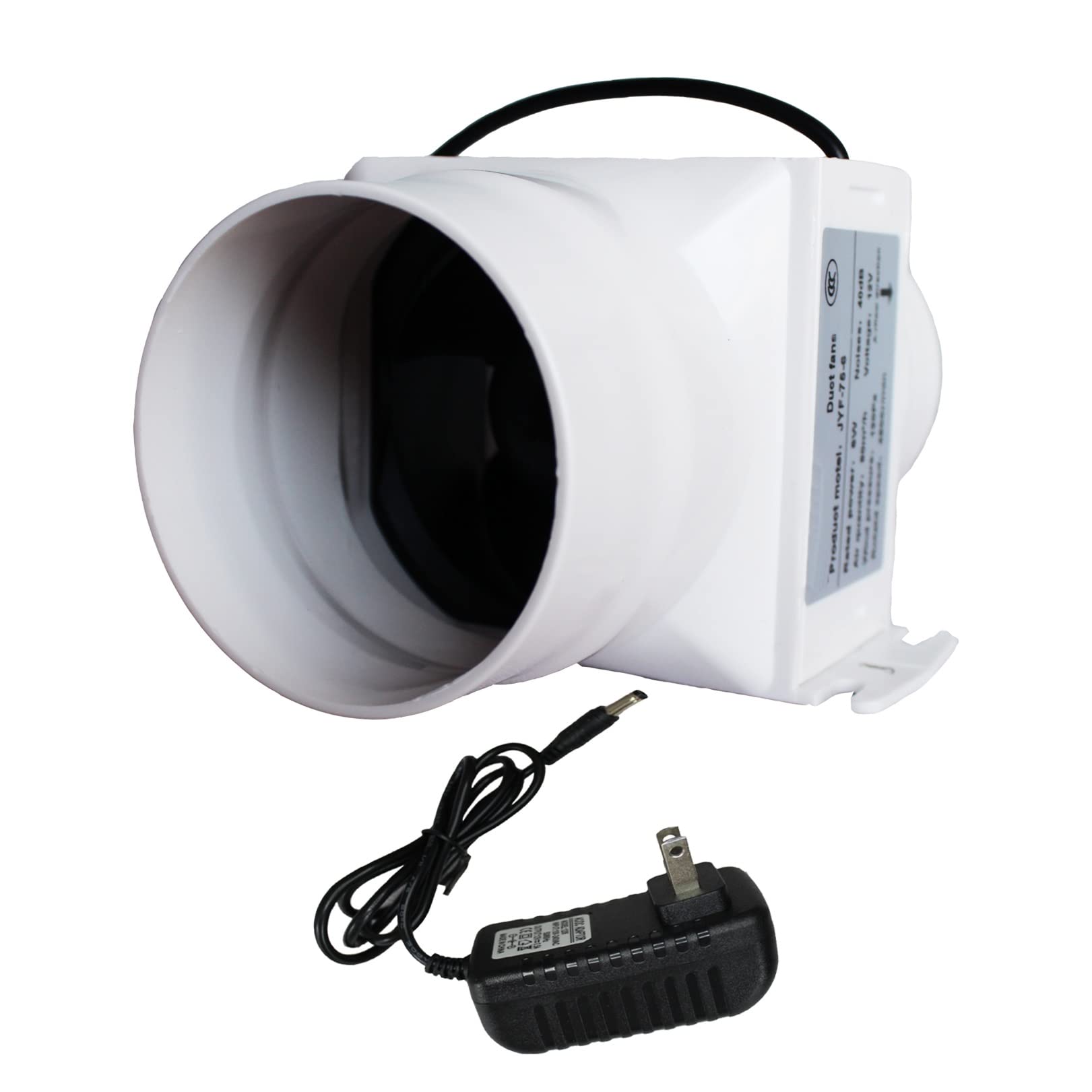 Amazon.com: IINCOOY 3 Inch Exhaust Fans 6W Inline Pipe Duct Fan Air ...