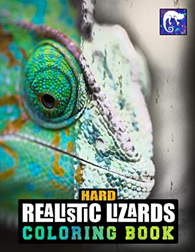 Hard Realistic Lizards Coloring Book: Realism Amphibians Paint Yourself ...