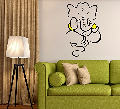 Decals Design 'Lord Ganesha' Wall Sticker (PVC Vinyl, 50 cm x 70 cm x 1 ...