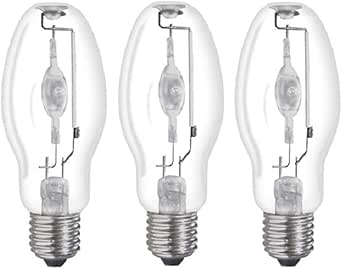 (3 Pack) MH150/U/MED 150W Metal Halide Bulb ED17 Medium Base Clear ...