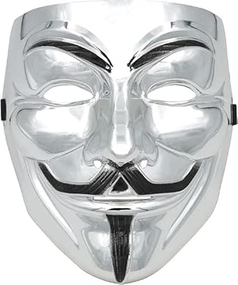 Buy JAGMOOLYA PRODUCTS Silver Hacker Mask for Kids, Anonymous V for ...