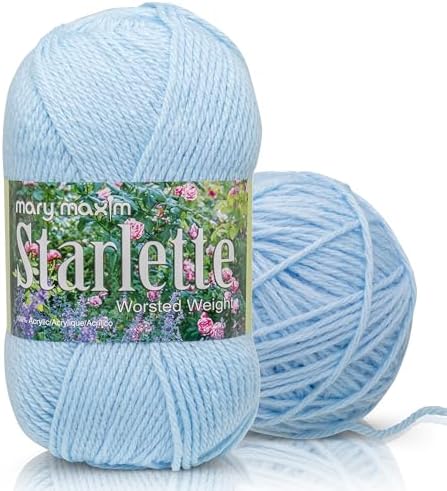 Amazon.com: Mary Maxim Starlette Yarn - Acrylic Worsted Weight Yarn 4 ...