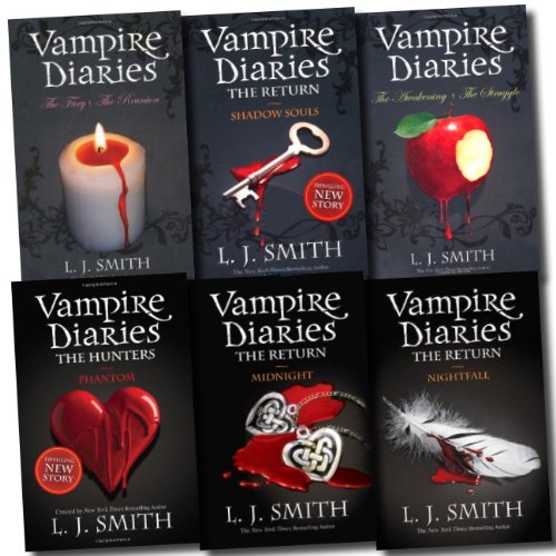Vampire Diaries Collection L J Smith 6 Books Set 1 to 8 Series (Phantom ...