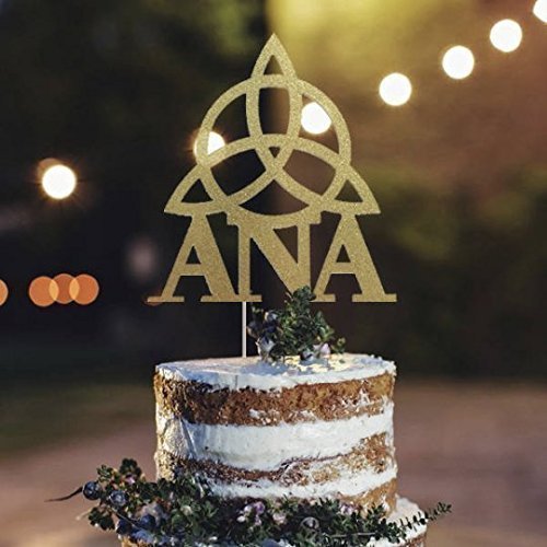 Amazon.com: Triquetra Personalized Name Cake Topper, Trinity Cake ...