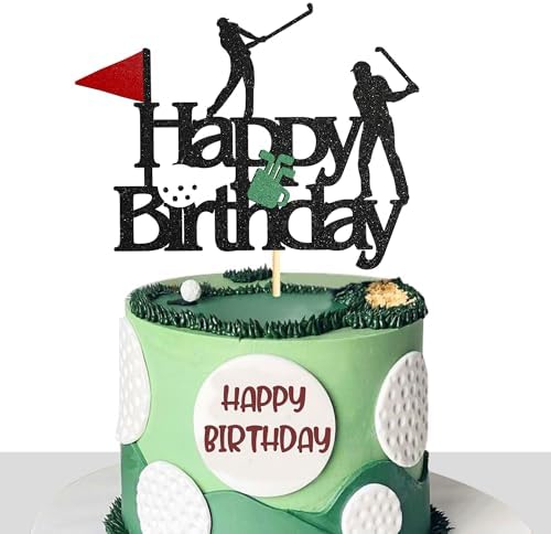 Sotpot 1PC Golf Cake Topper Golf Ball Player Cake Decorations for ...