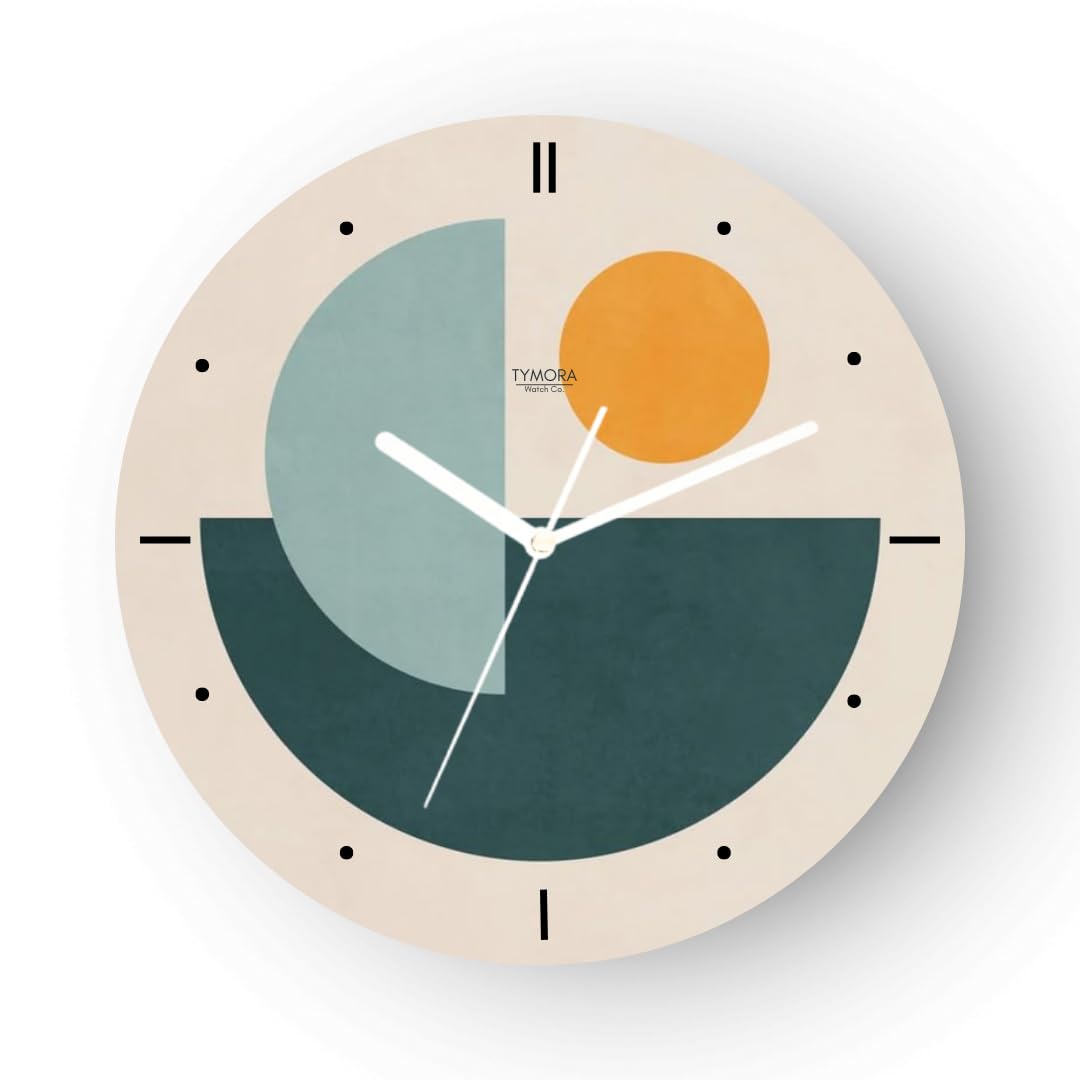 Buy Tymora Solstice Wall Clock – 11” Silent Non-Ticking Modern Art ...