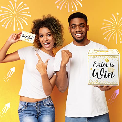 Snapklik.com : Colarr Raffle Box Gold Brass Donation Box Ballot Safe ...