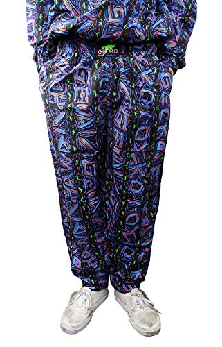 Gecko Hawaii Men's Gecko Multi Stripe 90s Throwback Parachute-Style ...