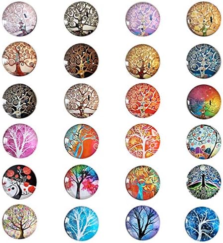 Buy 24 Pieces Beautiful Glass Refrigerator Magnets, Pretty Fridge ...