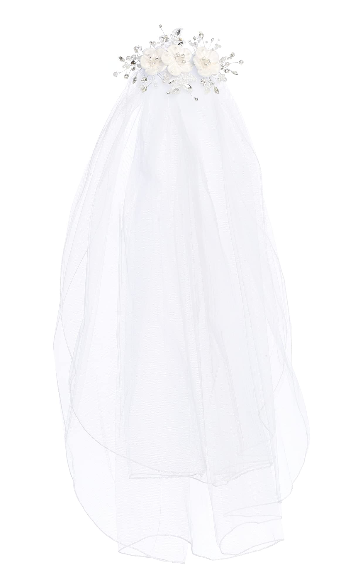 Amazon.com: Pink Princess 1st Communion Veil w/Communion Comb - Holy ...