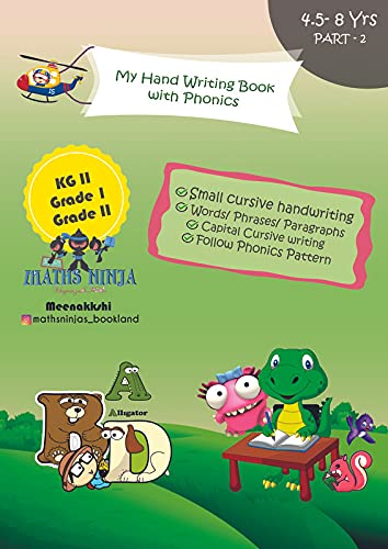 Buy Phonics cursive handwriting book for 4.5 to 8 years kids | ukg ...