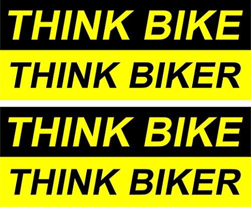 2 Think Bike Stickers - Self Adhesive Vinyl 200mm x 70mm : Amazon.co.uk ...