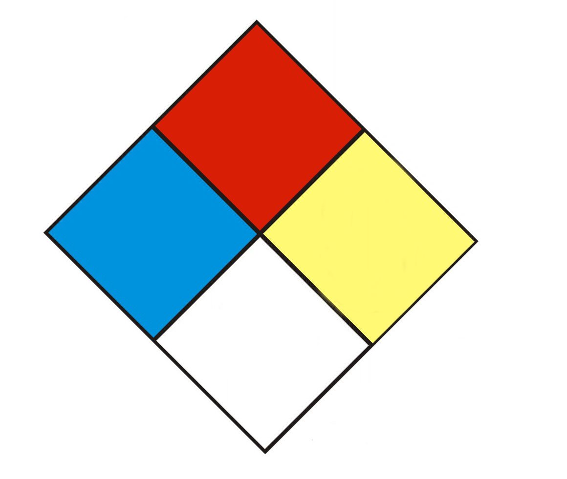 NFPA Right-To-Know Polystyrene Color Diamond Sign Placard 5" x 5" Blank ...