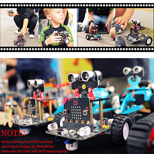 Yahboom STEM Education BBC Micro:bit Coding Robot Car Kit for Kids to ...