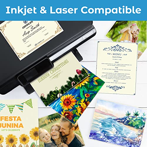 Snapklik.com : Cream Colored Cardstock Paper 100 Sheets: 8.5 X 11 ...