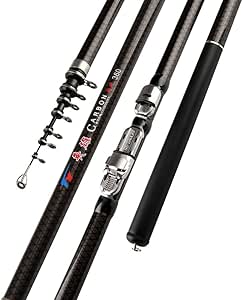 Amazon.com : Telescopic Fishing Rods Carbon Fiber Spinning Casting Rod 2.1m 3.6m 4.5m 5.4m 6.3m ...