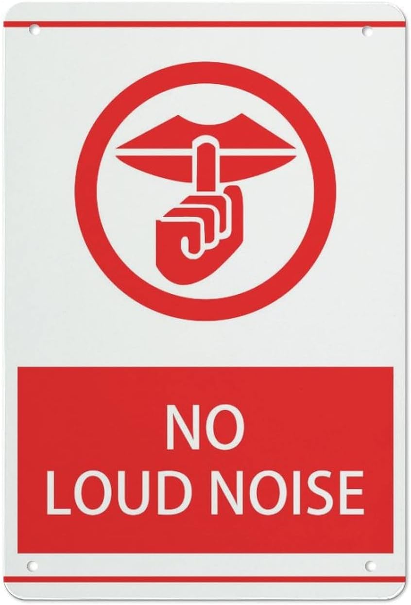 Amazon.com: No Loud Noise Sign, Aluminum Warning Sign, Caution Safety ...