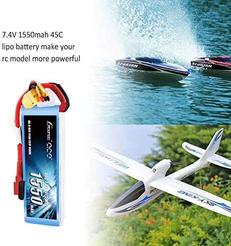 "Power Up Your RC Vehicles With Gens Ace 2S 1550mAh LiPo Battery!"