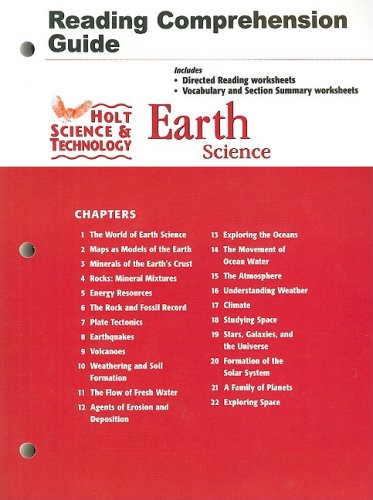 Reading and Comprehension Guide: for Earth Science: Holt, Rinehart and ...