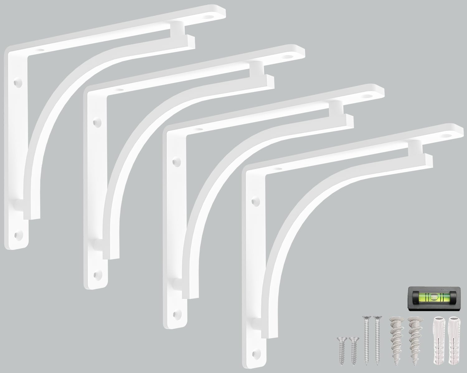 Amazon.com: Classic Shelf Bracket Set by Balin Designs (White) for 6 ...