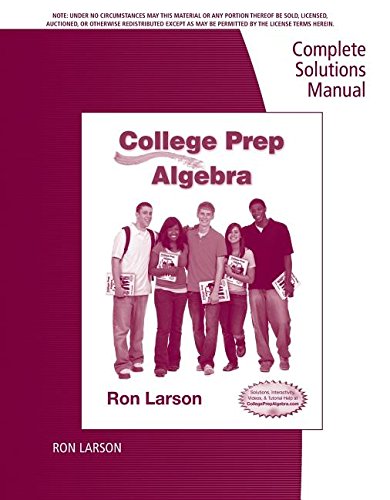 CSM College Prep Algebra: Ron Larson: 9781285182704: Amazon.com: Books