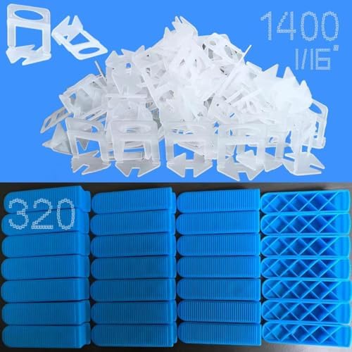 Tile Leveling System clips 1/16" Tile Leveler Spacers clips 1400pcs ...