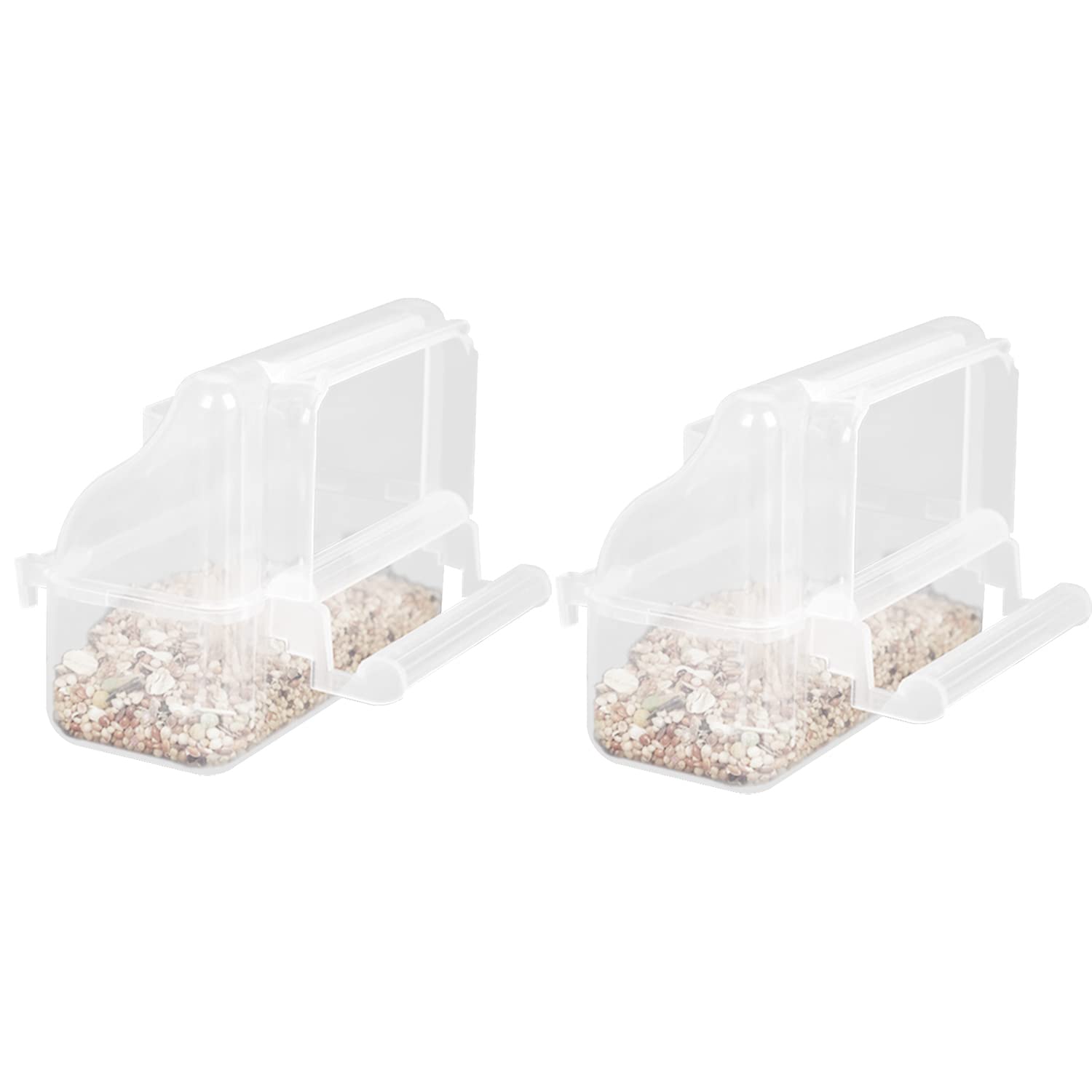 LSRVNM 2 Pieces Bird Cage Feeder, Bird Hanging Bird Feeder, Food ...