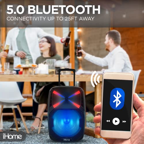 iHome iHPA-1500-LT Bluetooth Wireless Portable Rechargeable Home Party ...