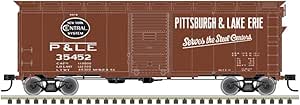 Amazon.com: Atlas HO Scale 1937 AAR 40' Boxcar (Kit) Pittsburgh Lake Erie 35792 (Boxcar Red ...