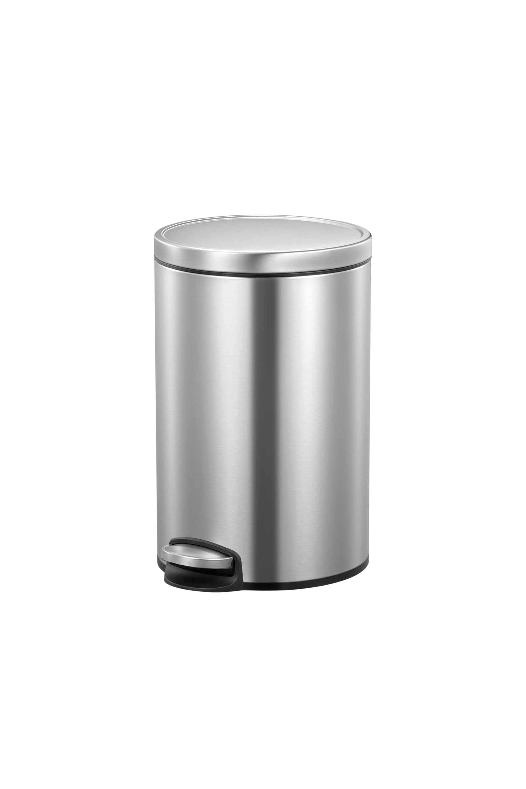 EKO Eva Round Stainless Steel Step Bin with Soft Close Lid, 12 Liter ...