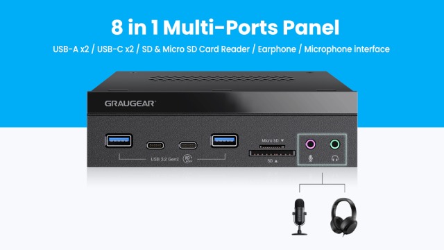 Desktop Case GRAUGEAR 3.5 Inch Front Panel USB Hub, Internal USB Hub ...
