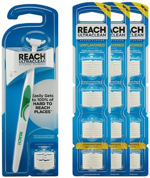 Amazon.com : Listerine Ultraclean Access Flosser Starter Kit & Reach ...