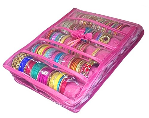 Buy atorakushon Satin 5 Rods Bangle box,Bangle Organiser/Bangle Box ...