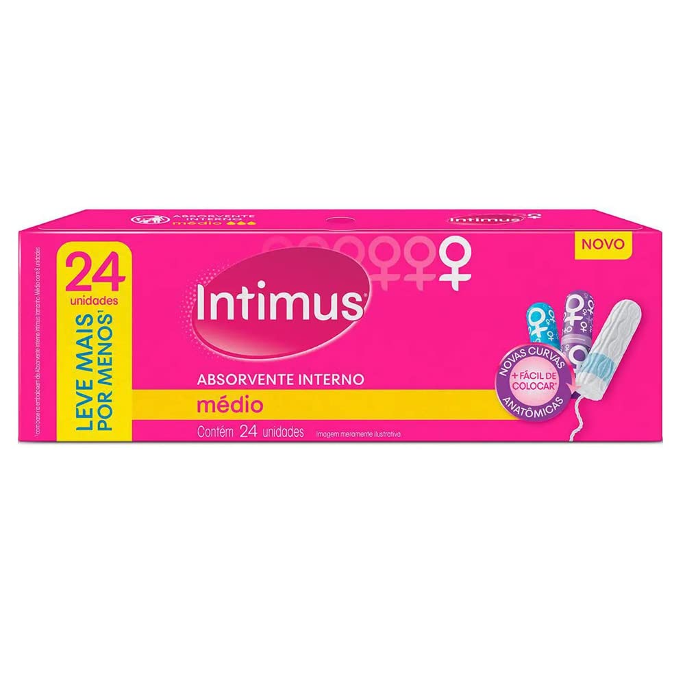Intimus Absorvente Interno Médio - 24 Unidades | Amazon.com.br