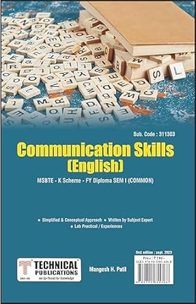 Amazon.in: Buy Communication Skills (English) for MSBTE K Scheme (I ...