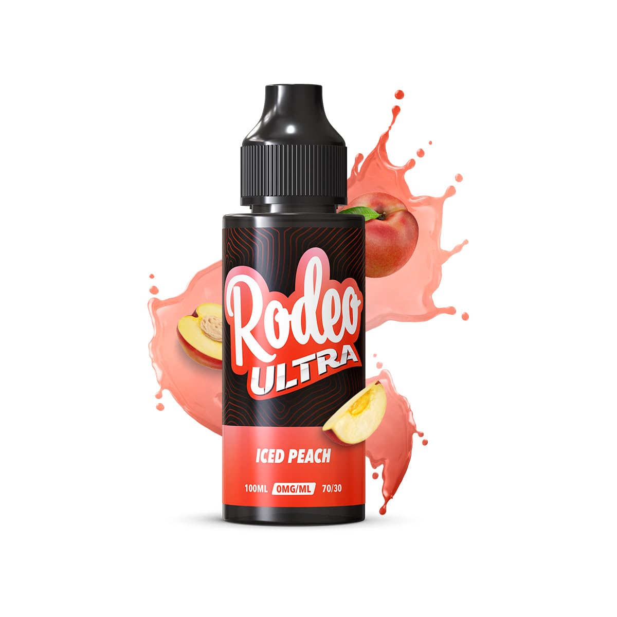 Rodeo Ultra Vape Liquid Iced Peach 100ml Vape Juice E Liquid 70/30 Ecig ...