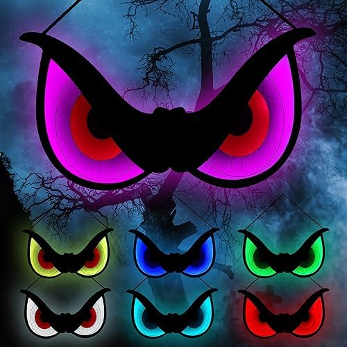 Amazon.com : Solar Halloween Spooky Eyes String Lights, 8 Pack Solar ...