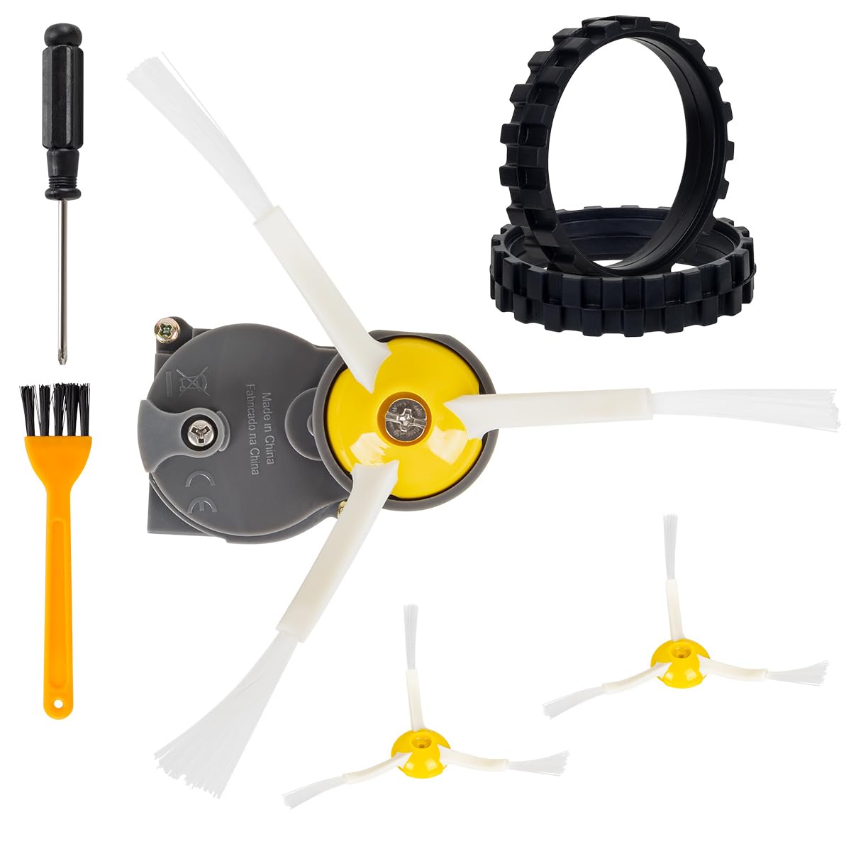 Amazon.com: Side Brush Motor Module Part and Tires Wheels Replacement ...
