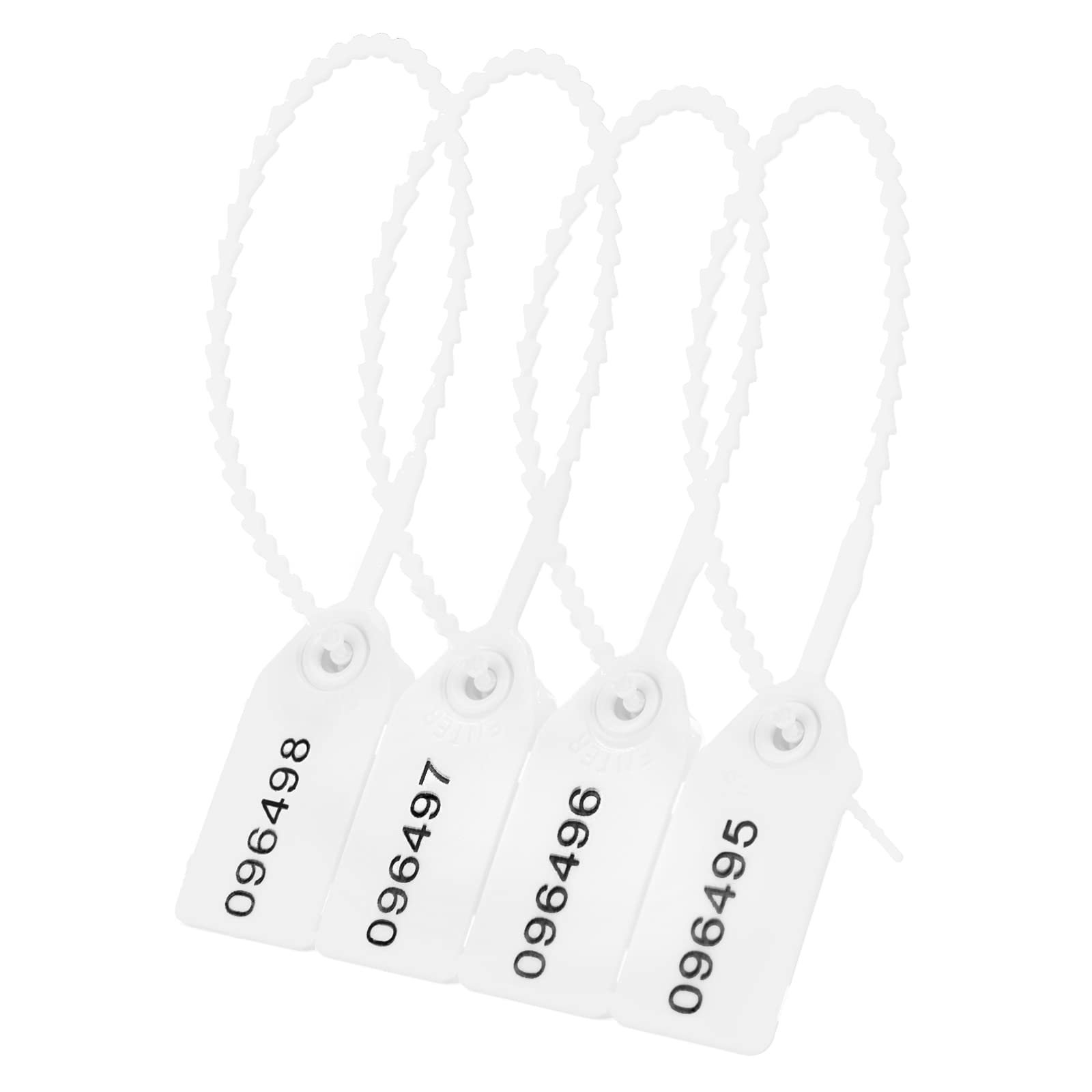 Lzbignun 100 Plastic Tamper Seals Numbered Security Tags Zip Ties for ...
