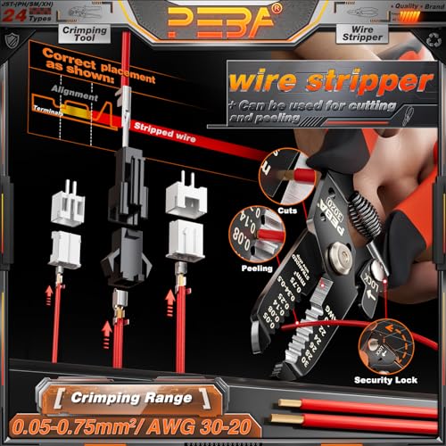 JST Crimping Tool kit, JST PH Crimp Tool with 24 Styles JST-PH 2.0mm ...
