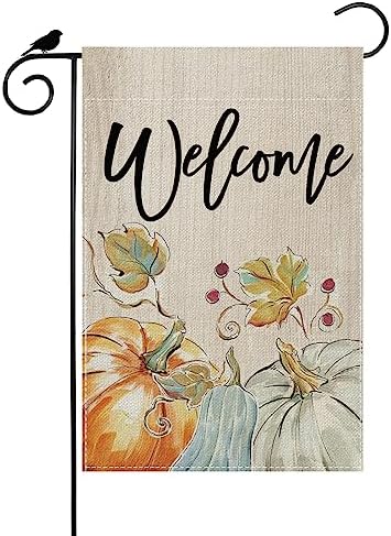 Amazon.com : CROWNED BEAUTY Fall Pumpkins Garden Flag 12x18 Inch Double ...